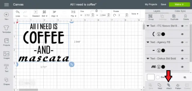 What Does “Attach” Do in Design Space? – Personal Die Cutting